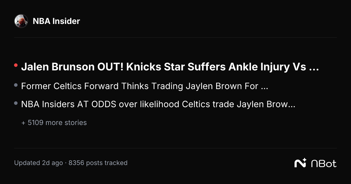 NBA Insider - NBot Curator | nbot.ai