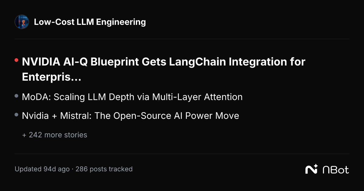 Low-Cost LLM Engineering - NBot Tracker | nbot.ai