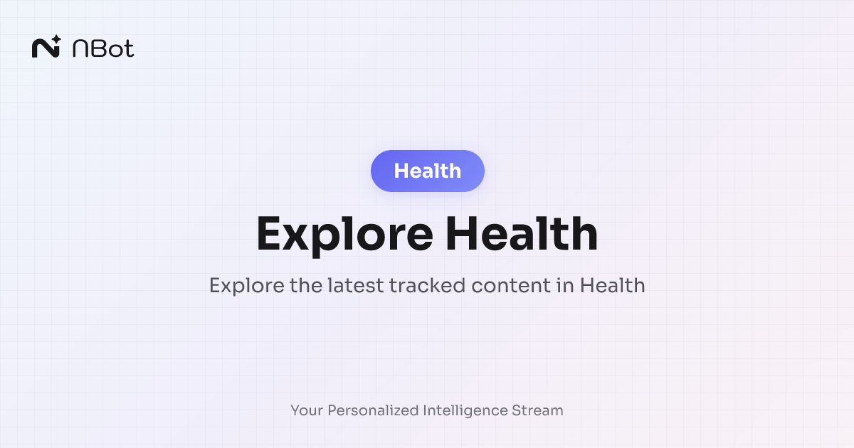 Health: Tracked News, Insights & Updates | NBot | nbot.ai
